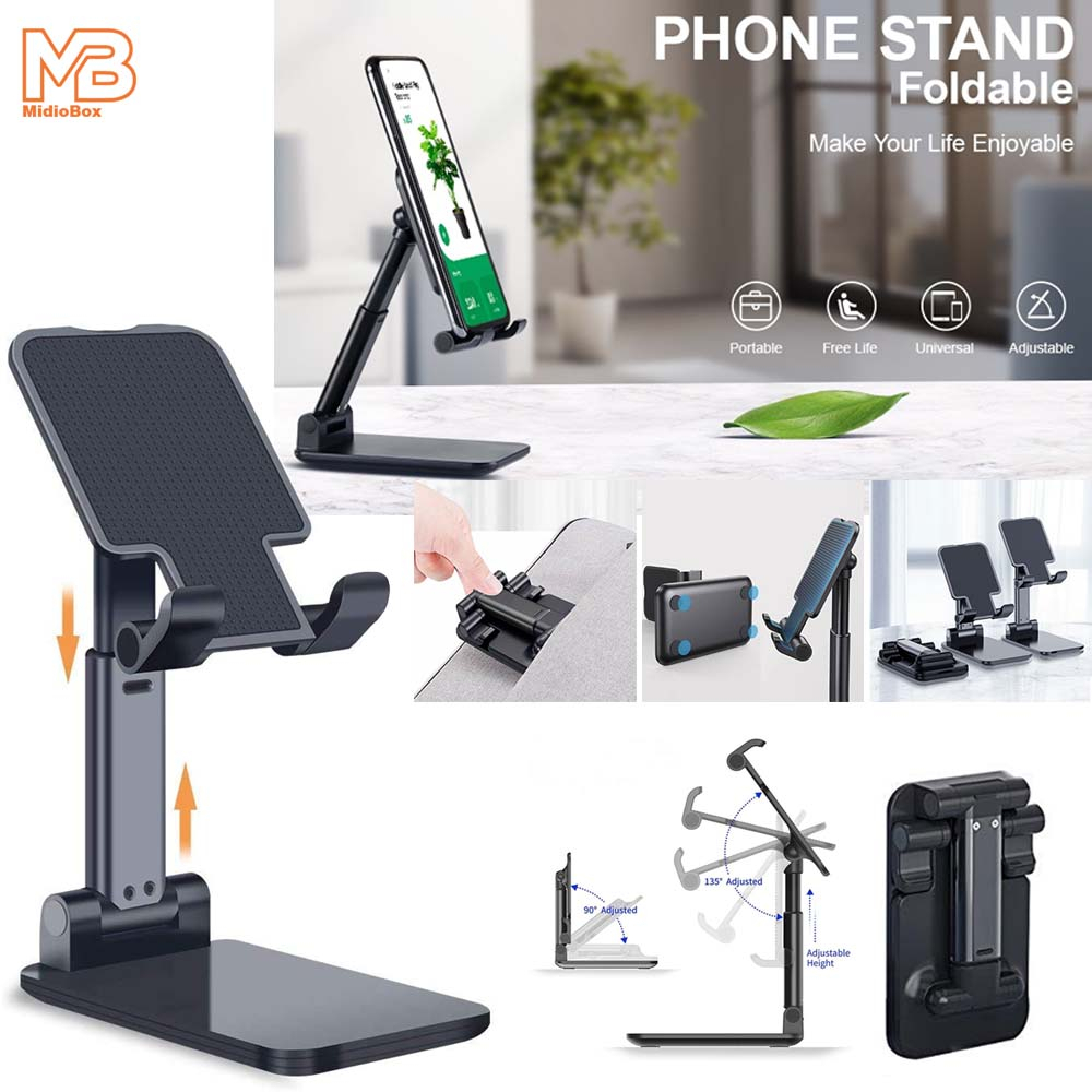 Jual Midio Stand Meja Lipat Handphone Universal Stand Holder Foldable ...