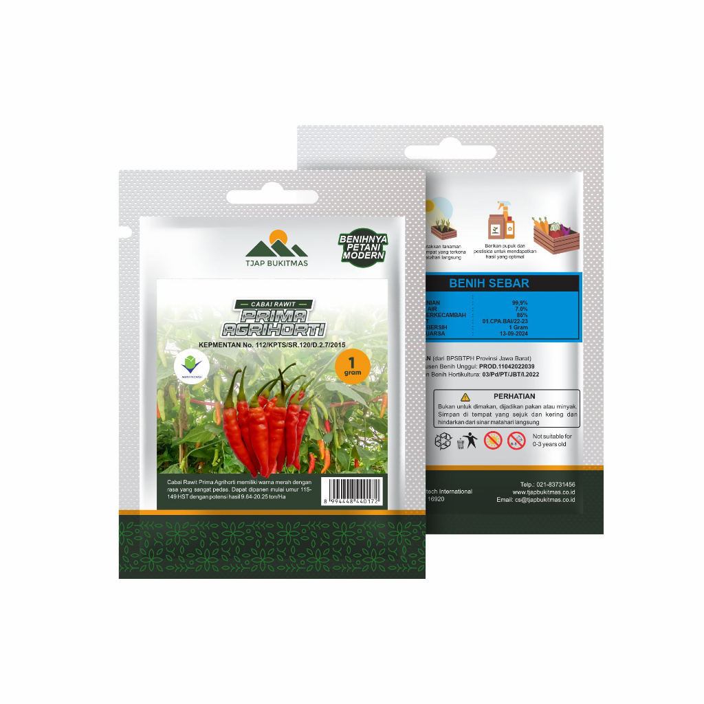 Jual Benih Cabe /Cabai Rawit Setan Super Pedas 1 Gram Bersertifikat ...