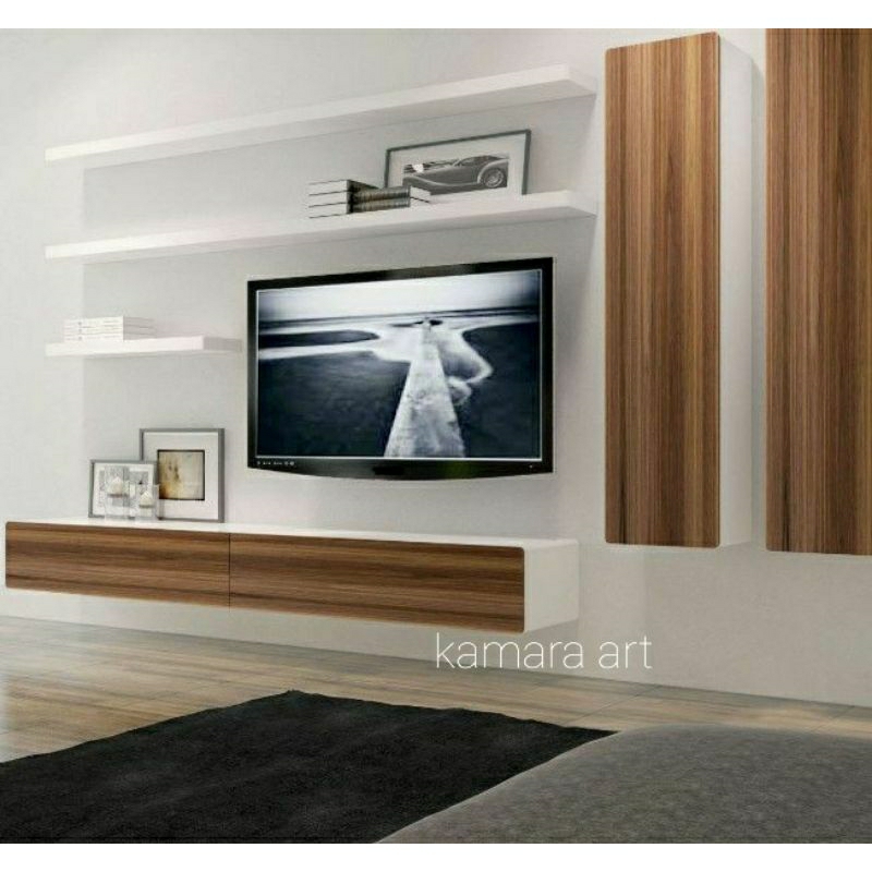 Jual MTVR.Meja tv gantung,rak tv laci, consol tv gantung minimalis ...