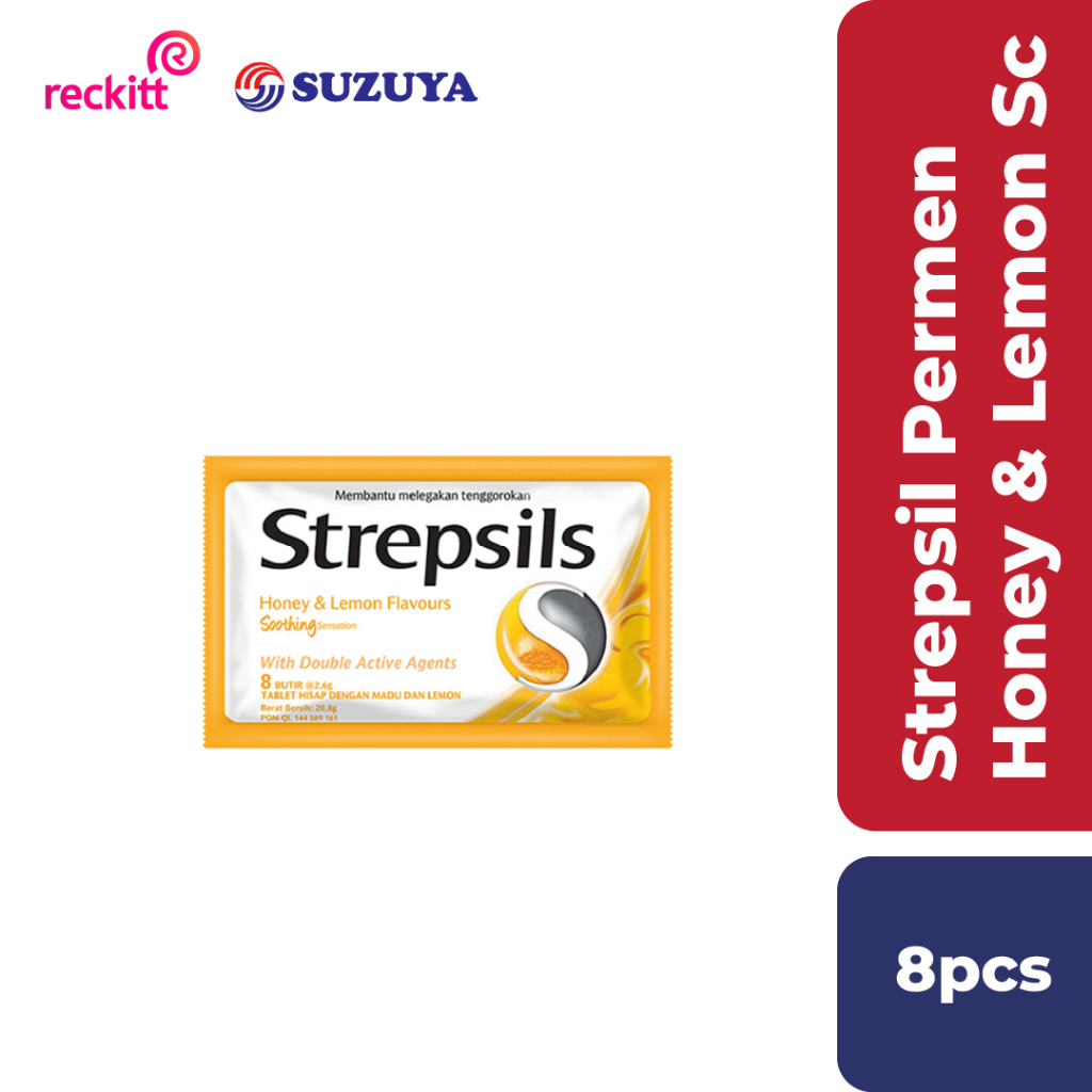 Jual Strepsil Permen Honey & Lemon Sc 8Pcs | Shopee Indonesia