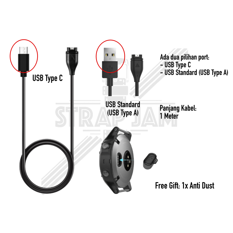 Jual Cable Kabel Dock Data Sync Charge Charger Untuk Garmin Forerunner ...