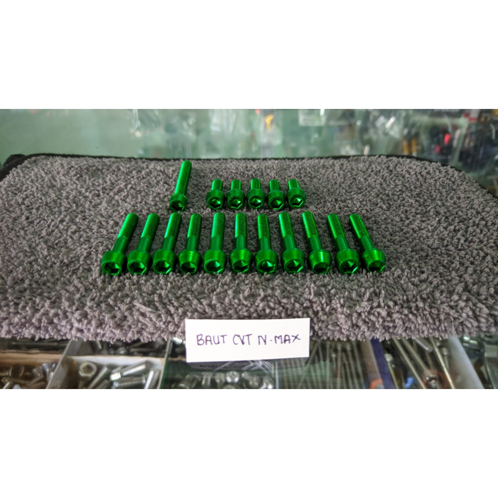 Jual Baut L alumunium anodize merah hijau set cvt yamaha baut cvt ...