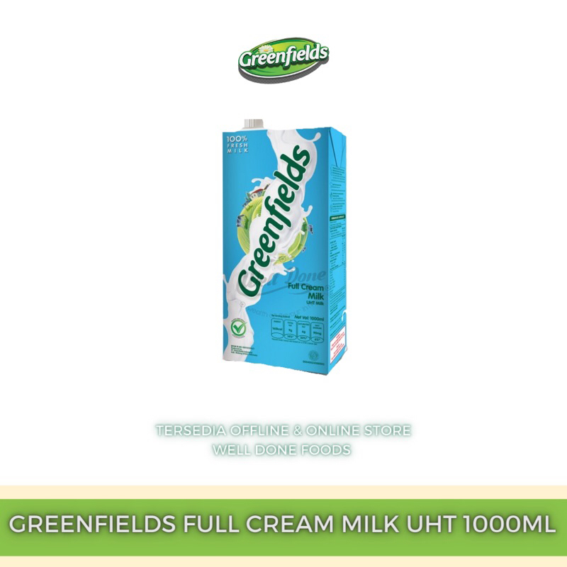 Jual Greenfields UHT Full Cream 1 Liter | Shopee Indonesia