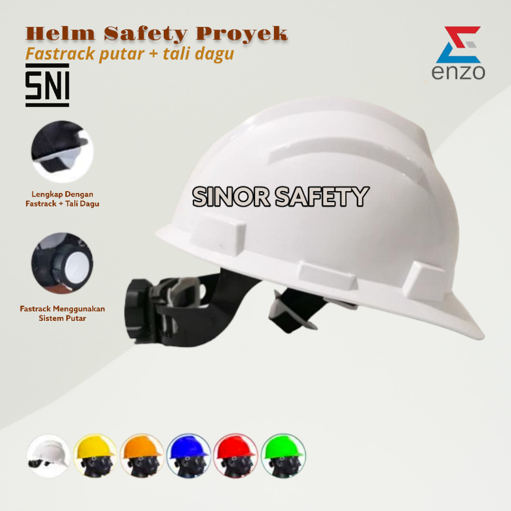 Jual Safety Helmet SNI Enzo Helm Proyek + Sarang Putar Fastrack ...
