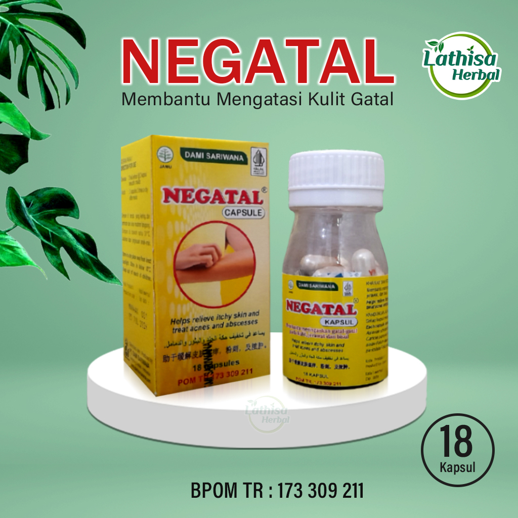 Jual Negatal kapsul atasi gatal-gatal pada kulit dan alergi 18 kapsul ...