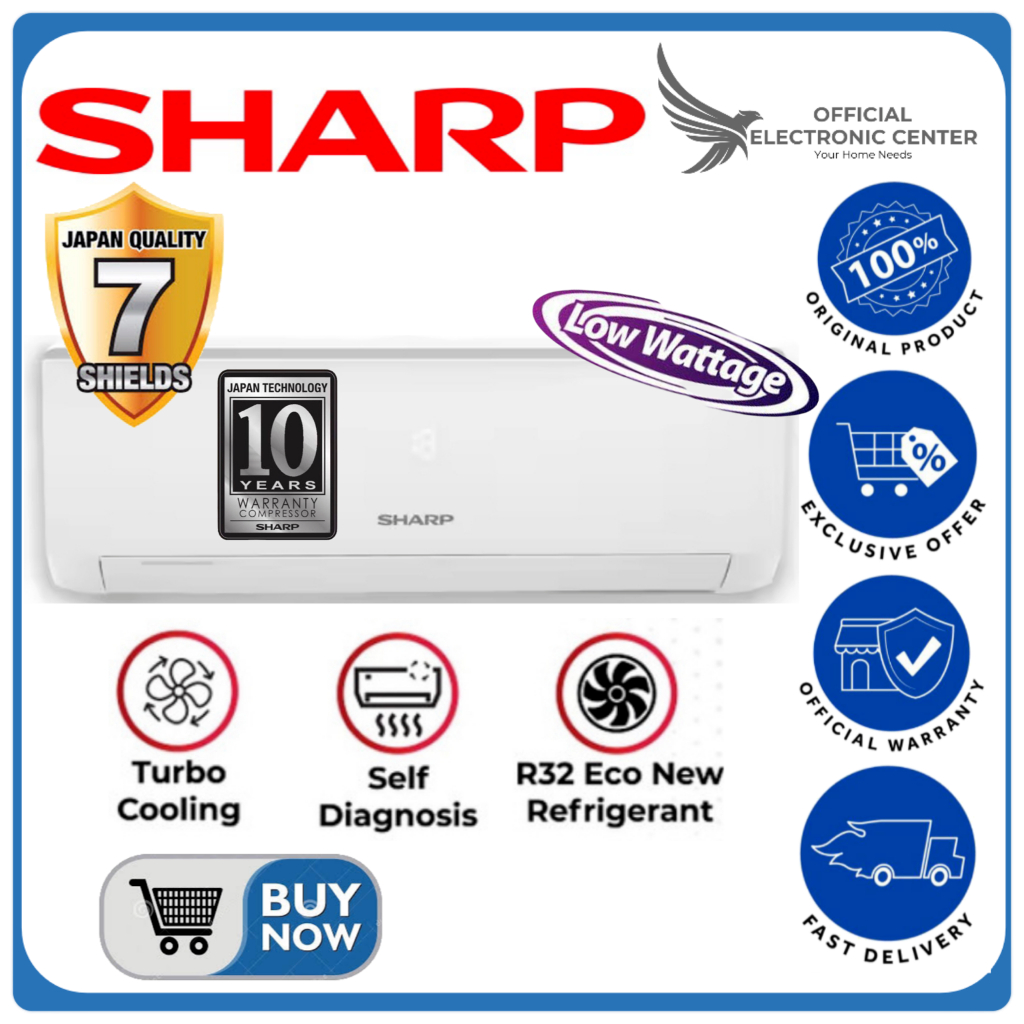 Jual SHARP AC STANDARD 1/2 PK AH-A5VEY A5VEY 5VEY TURBO COOLING R32 ...