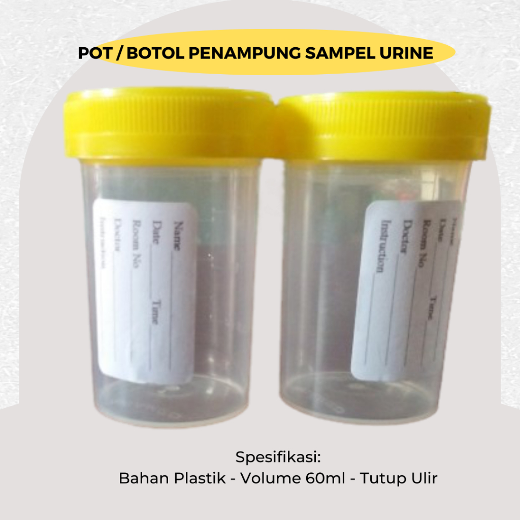 Jual Pot Botol Urine Wadah Tempat Sampel Pengumpul Penyimpan Penampung ...