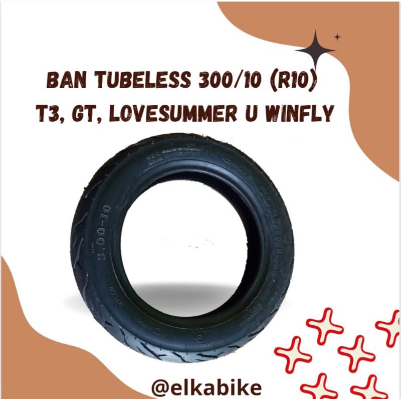 Jual BAN TUBELESS MOTOR LISTRIK UWINFLY T3, GT dan LN pro R10 | Shopee Indonesia