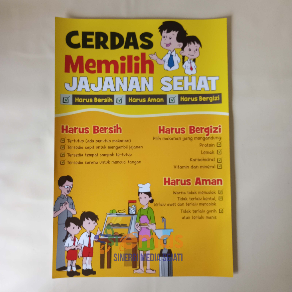 Jual Poster Sekolah | Poster Cerdas Memilih Jajanan Sehat | Poster ...