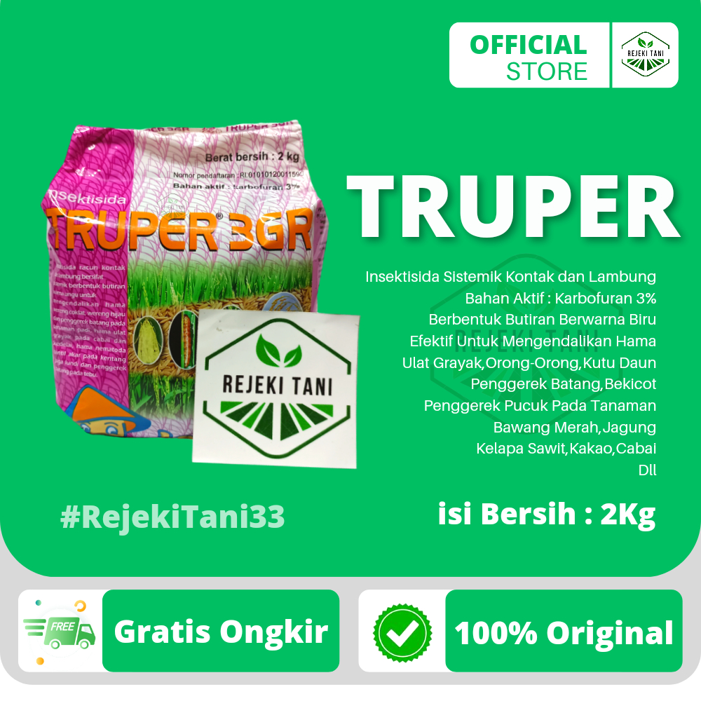 Jual Insektisida TRUPER 3GR 2kg Obat Semut Hama didalam Tanah Bekicot ...