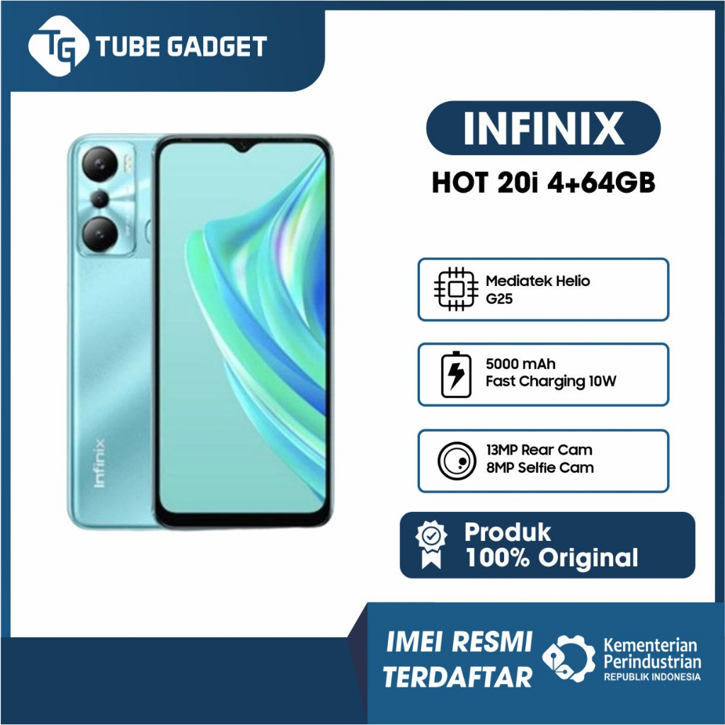 Jual Infinix Hot 20i 4/64GB dan 4/128GB Garansi Resmi 1 Tahun (INSTAN ...
