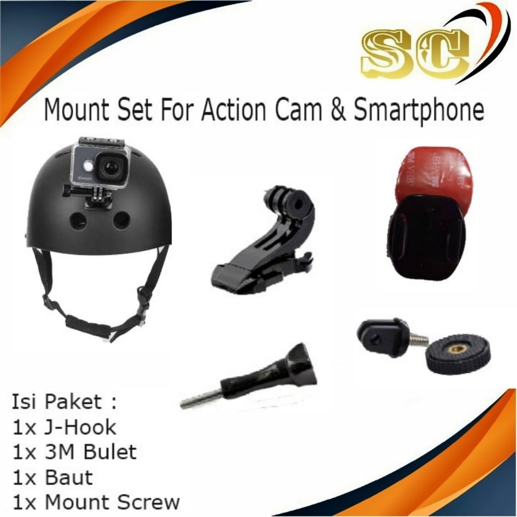 Jual Gopro Mount Set For Action Camera & Smartphone | Shopee Indonesia
