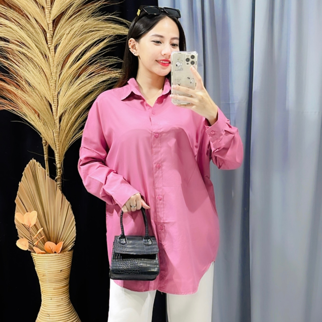 Jual RX FASHION - Dexy Loose Oversize XXL Shirt Katun Poly / Kemeja ...