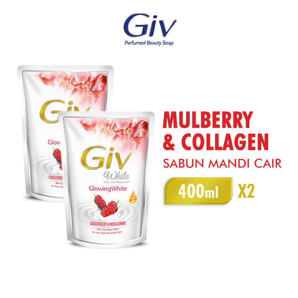 Jual Giv Sabun Mandi Cair Glowing White 400 mL x 2 | Shopee Indonesia