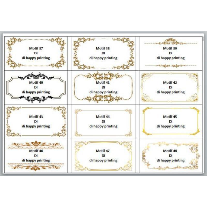 Jual label nama undangan 1 lembar/12 nama | Shopee Indonesia