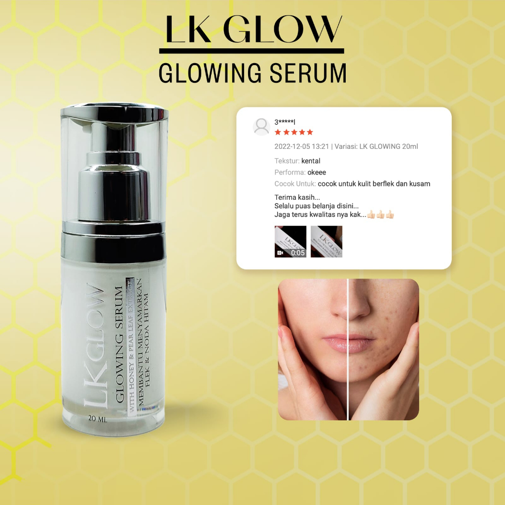 Jual Skin care serum Totol Flek BPOM RI LK Glowing Honey Pear 20ml ...