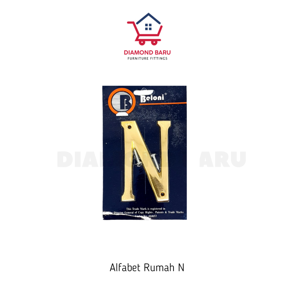 Jual Abjad / Alfabet / Nomor Rumah Gold Minimalis A - Z | Shopee Indonesia