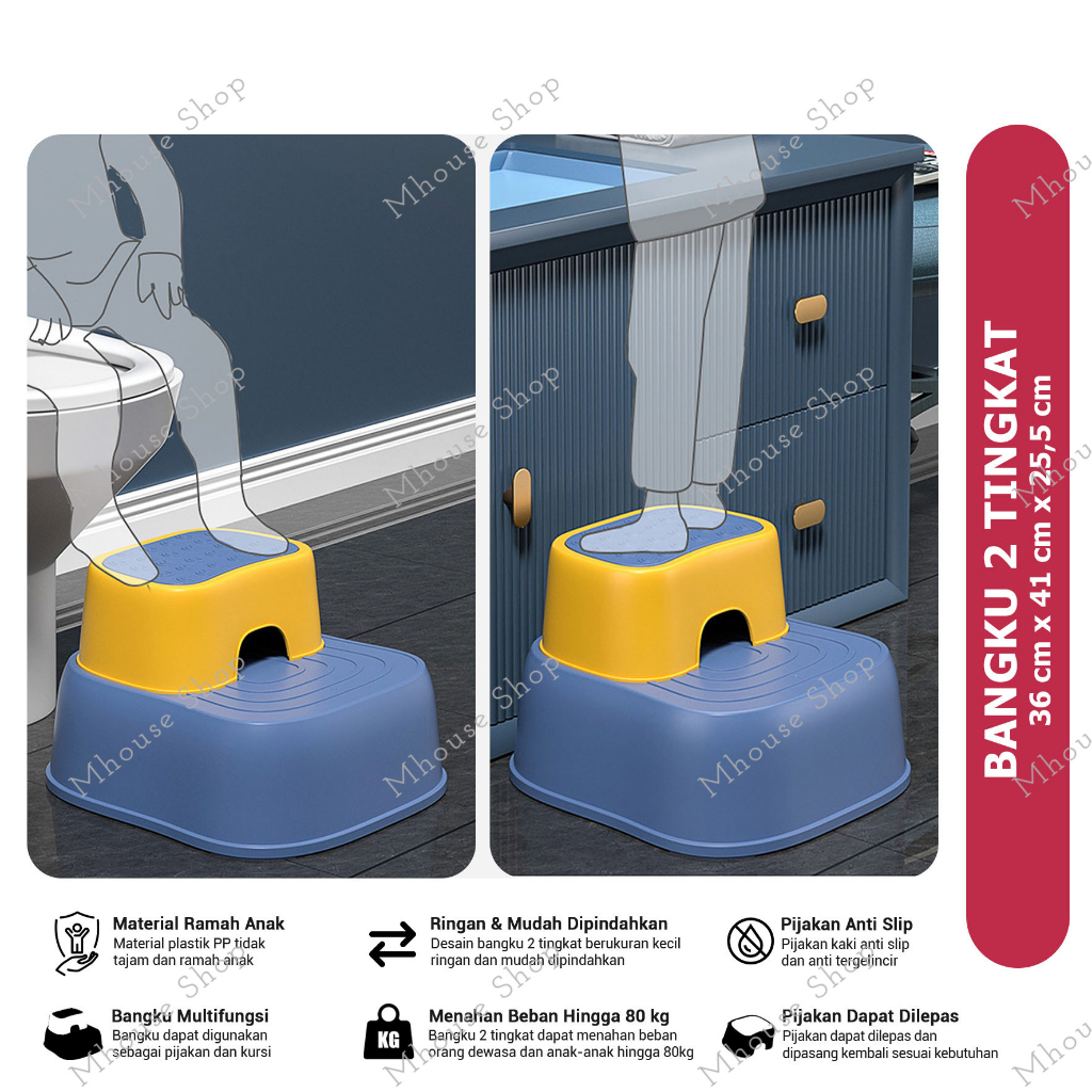 Jual STEPTOOL ANAK UNTUK SIKAT GIGI KURSI TANGGA MINI 2 TINGKAT PIJAKAN ...