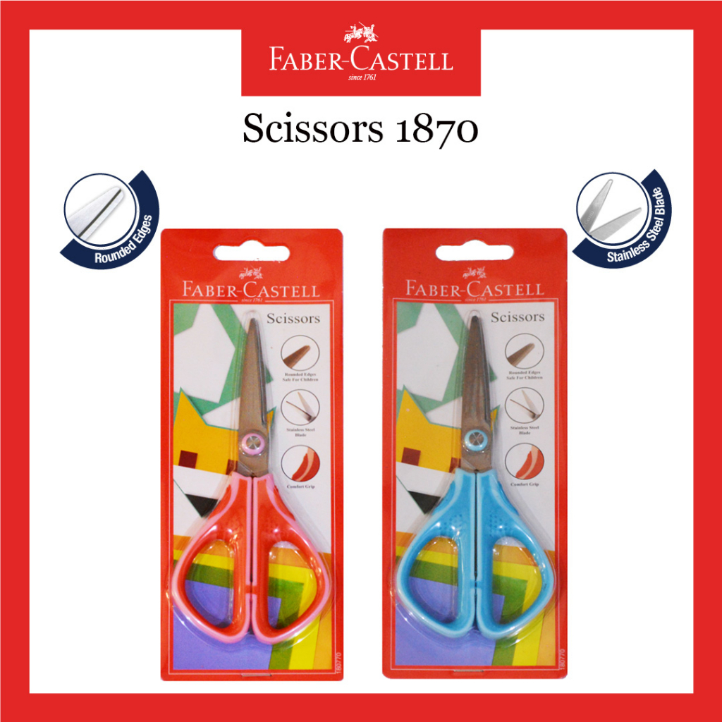 Jual Gunting Faber Castell Large 1870 / Scissors 1870 / Warna Biru dan ...