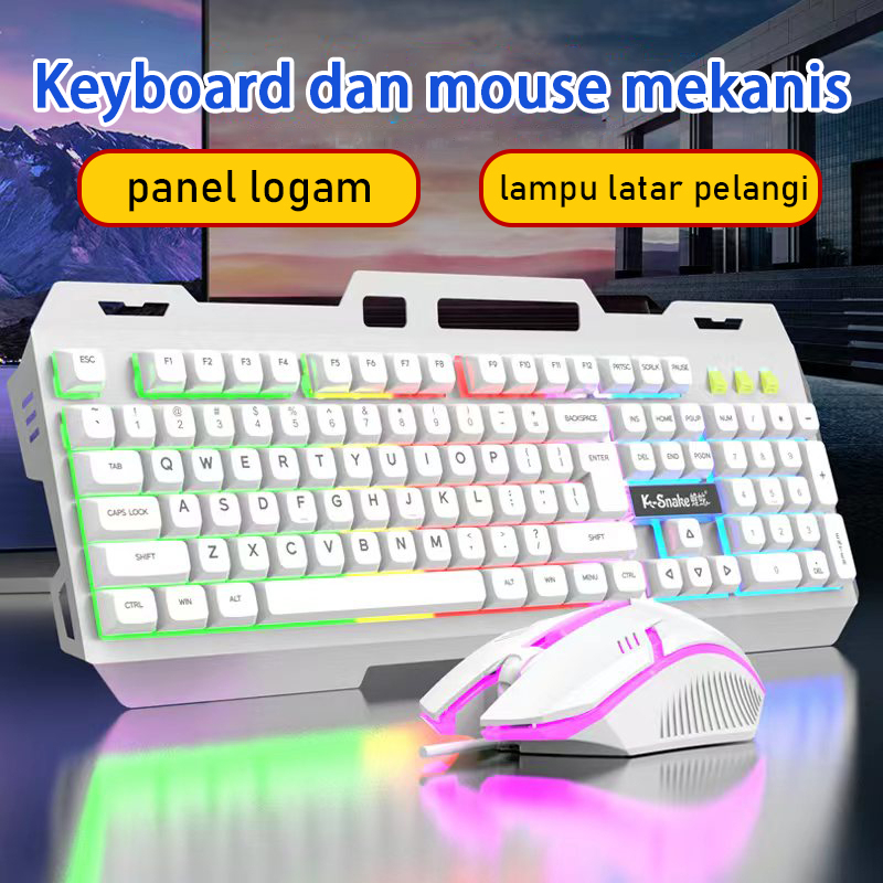 Jual [Diskon 30%] Paket Keyboard dan Mouse Gaming LED RGB/Rainbow ...