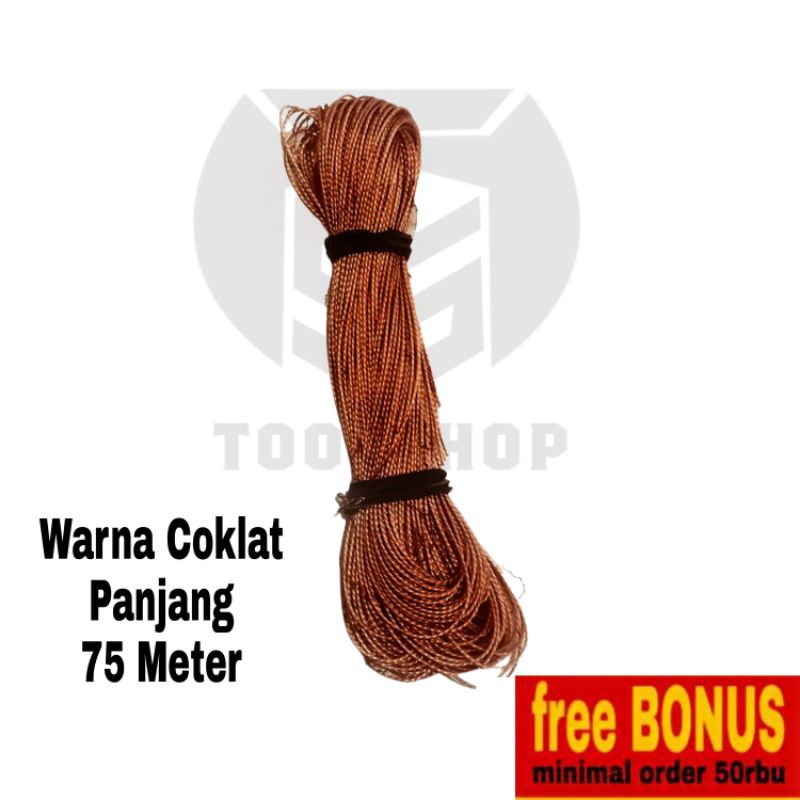 Jual Benang Sol Hitam Putih Coklat 75 meter + Jarum | Shopee Indonesia