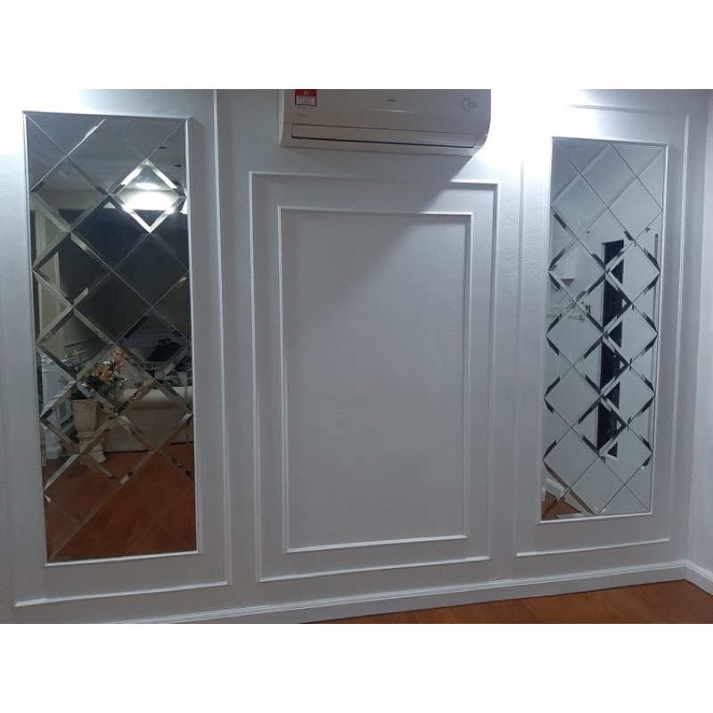 Jual Paket Set Kaca Cermin Moulding 2M X 70CM Termurah COD/Kaca Cermin ...