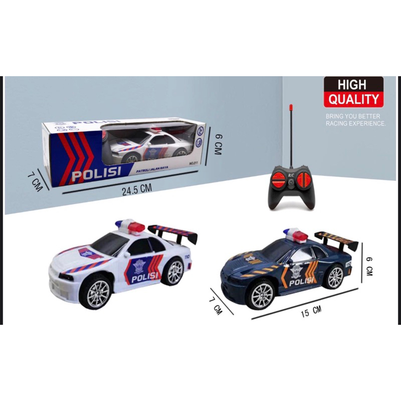 Jual 211 MOBIL POLISI REMOTE CONTROL RC 1:32 / MOBIL BALAP LAMPU ...
