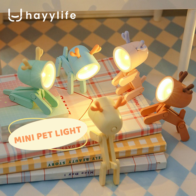 Jual HAYYLIFE Lampu Meja Mini Transformable LED Hias Lucu Bentuk Anjing ...