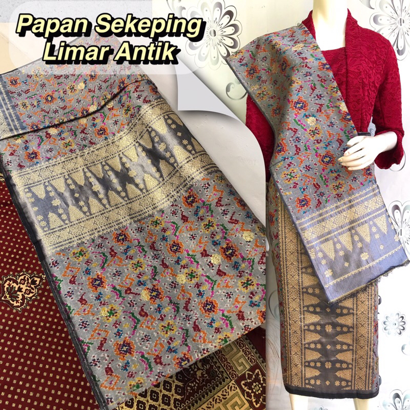 Jual Songket Papan Sekeping Limar Antik-Asli Tenun Tangan Palembang ...