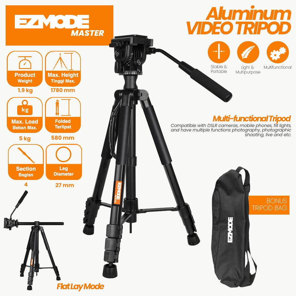 Jual EZMODE Master Camera Tripod Flat Lay with Removedeable Center ...
