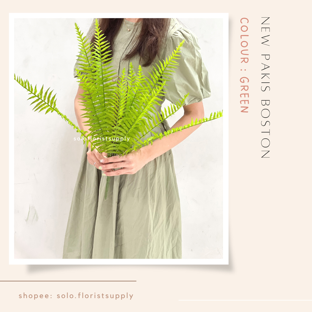 Jual NEW PAKIS BOSTON FERN ARTIFICIAL DEKORASI DEDAUNAN DAUN HIJAU ...