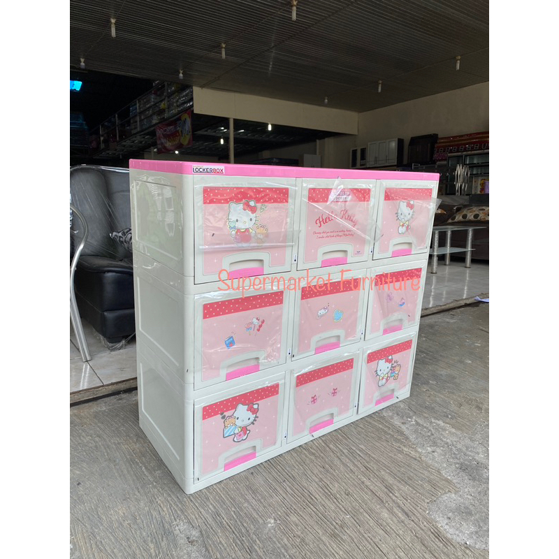 Jual CARGO - LEMARI PLASTIK LOCKER BOX NAPOLLY HELLO KITTY LEMARI ANAK ...