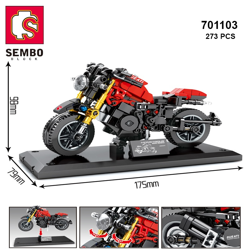 Jual Sembo 701103 Technique Ducati Bike Brick Block - 273pcs | Shopee ...