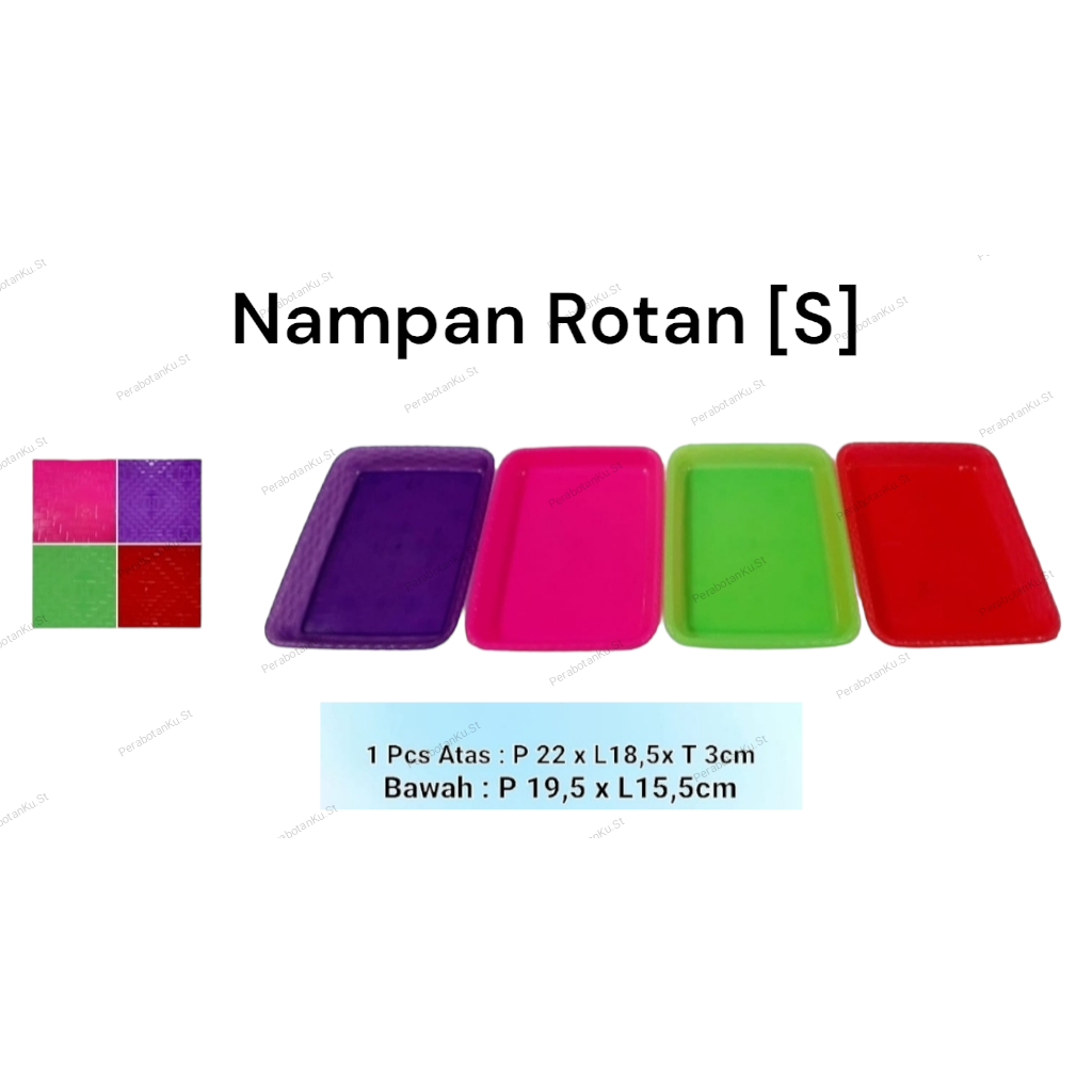 Jual (SUPER MURAH) NAMPAN ROTAN PLASTIK (S)/ BAKI SERBAGUNA / NAMPAN ...