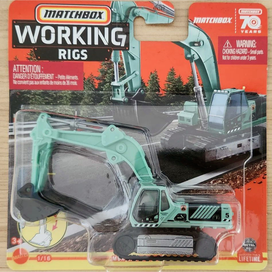 Jual Matchbox Working Rigs MBX Excavator National Parks Park | Shopee ...
