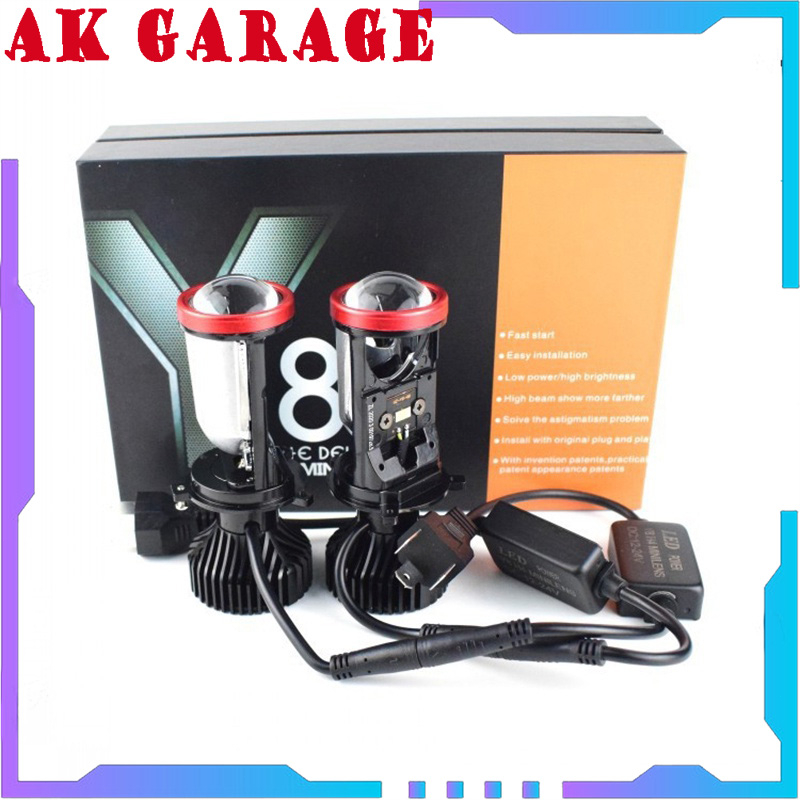 Jual A Pair Mini Projie H4 Lampu Led Y6D Y7D Y8D Tipe RHD LED Lens ...