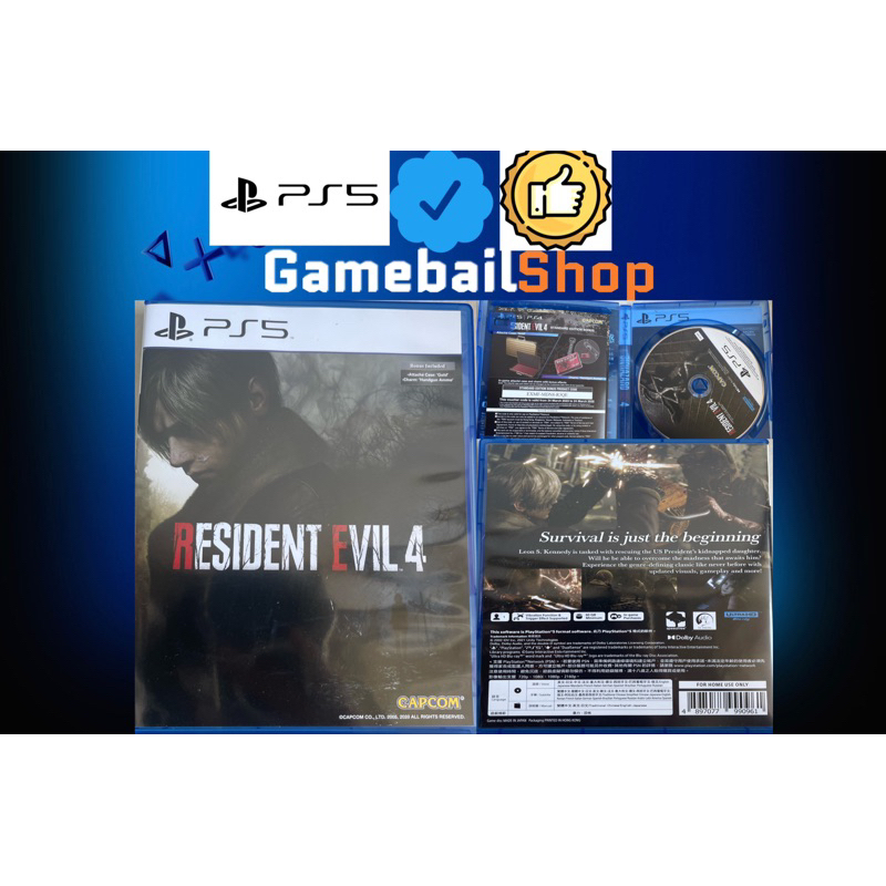 Jual Resident Evil 4 RE 4 Remake PS5 / PS4 Game ( Reg 3 Asia / 2 / English ) Kaset Game BD PS5 ...