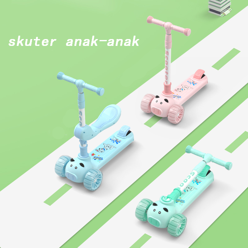 Jual Mainan Skuter 2in1 Mainan Scooter Anak Roda 3 dengan Dudukan ...
