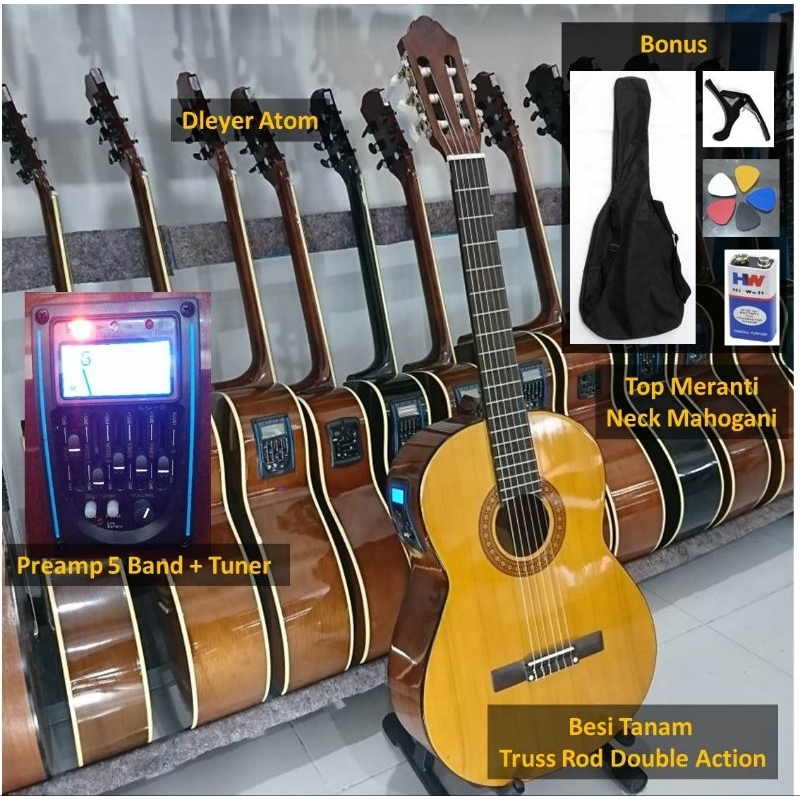 Jual gitar akustik elektrik klasik nilon murah custom Yamaha c315 c40 ...