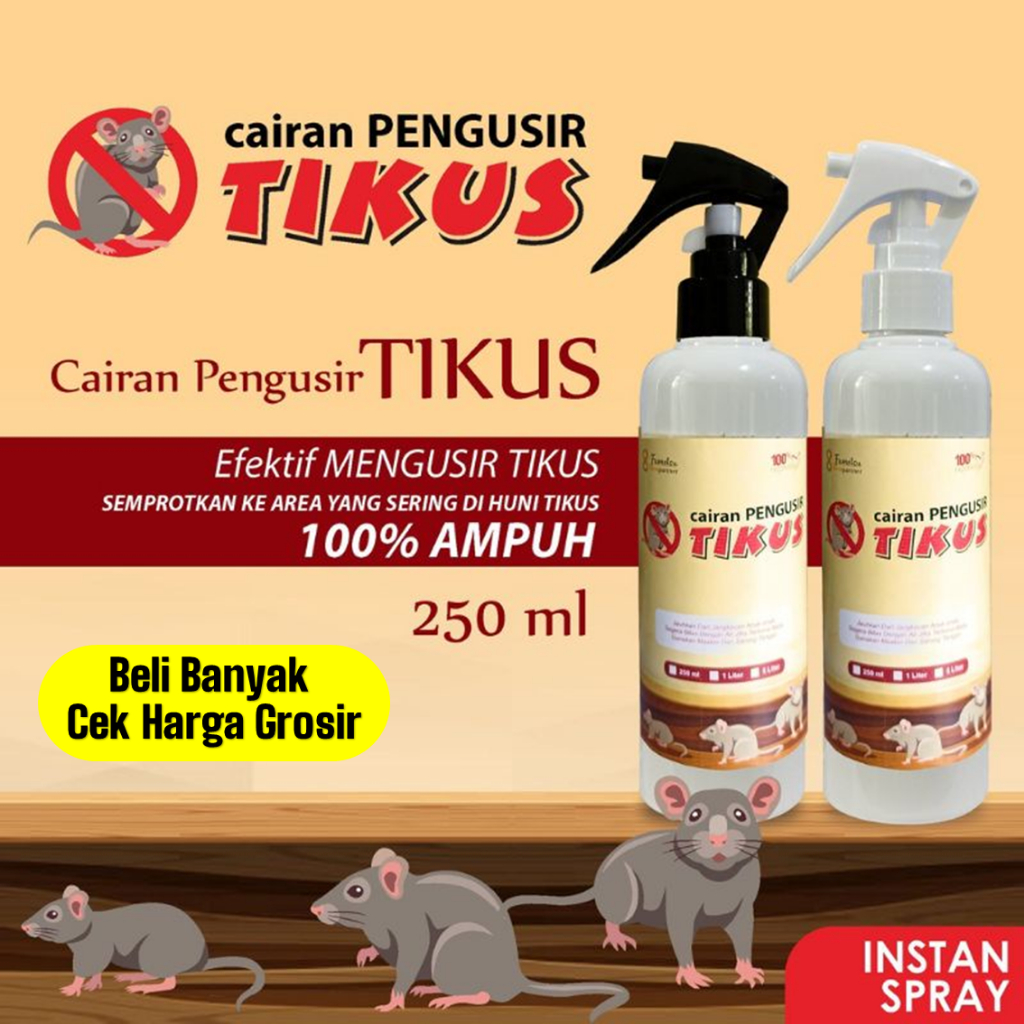 Jual Anti Tikus Cairan Pengusir Tikus Rat Repellent 250ml - Free Bubble ...