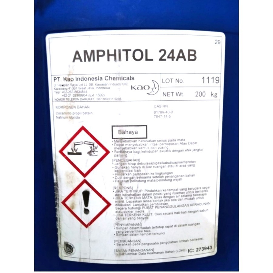 Jual Foam booster Amphitol 24AB / CAPB/ Cocoamydo Propyl Betaine eceran ...