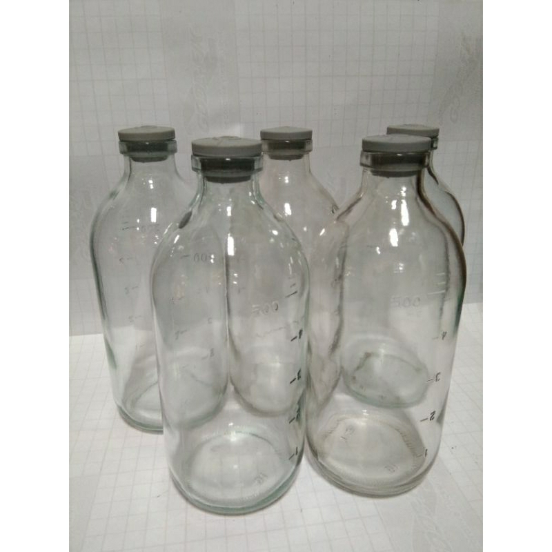 Jual botol kaca 500 ml. botol ikan cupang. botol 500ml murah | Shopee ...