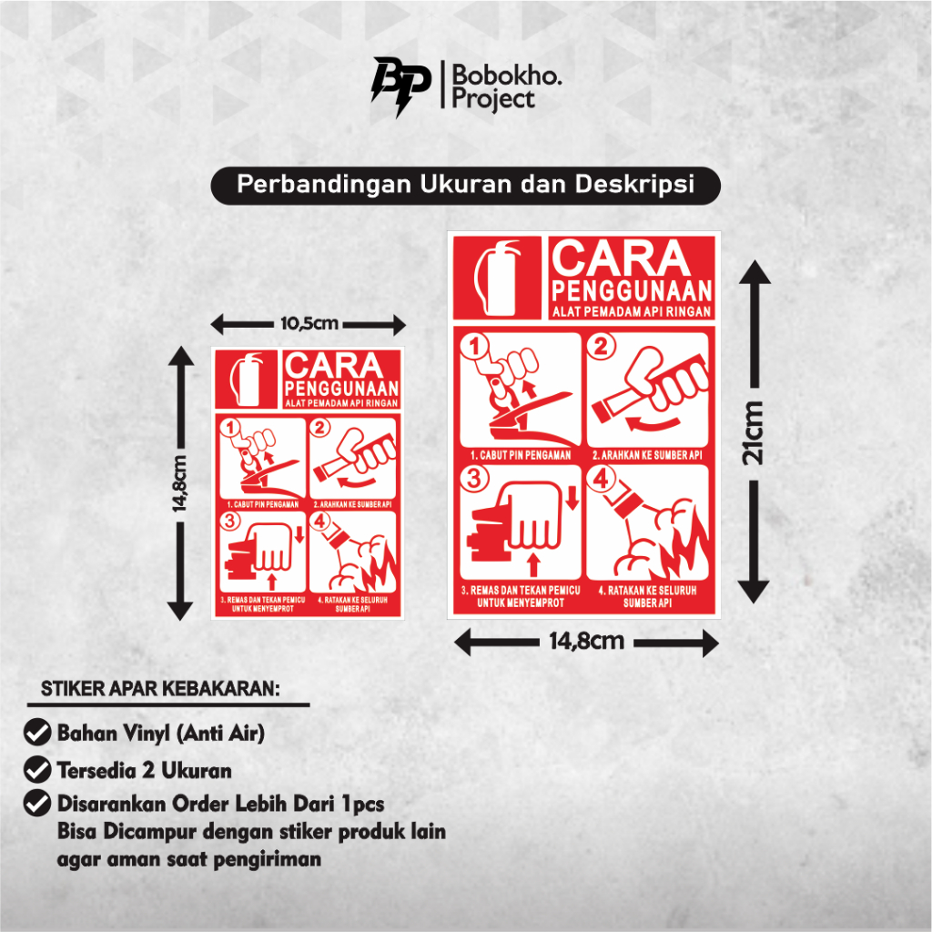 Jual Sign stiker cara menggunakan apar / stiker cara penggunaan apar ...