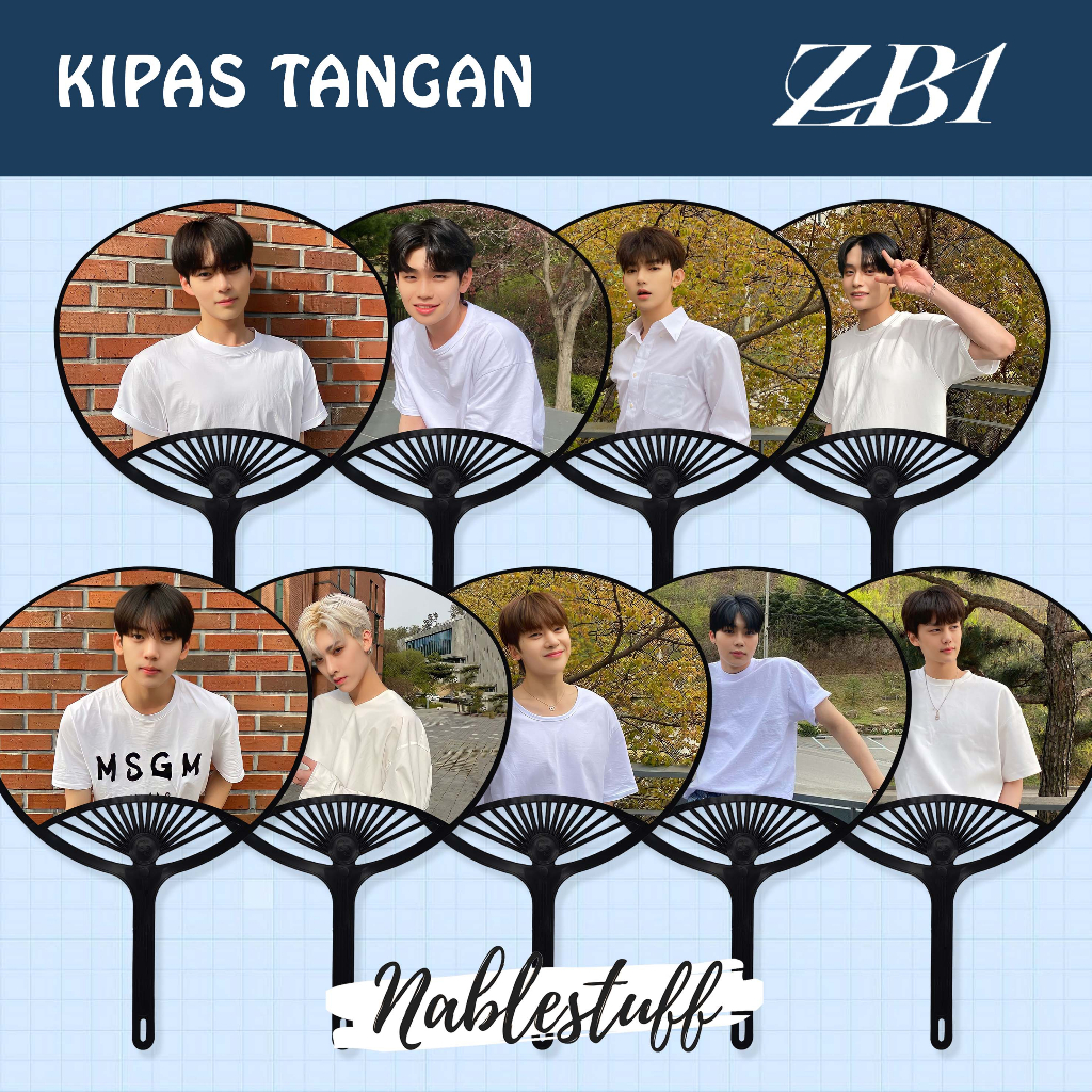 Jual Kipas Tangan Unofficial Zero Base One ZB1 Member // Kipas Kerang ...