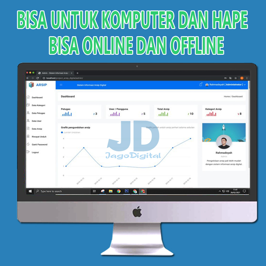 Jual Aplikasi Web Sistem Informasi Arsip Digital bisa online dan offline | Shopee Indonesia