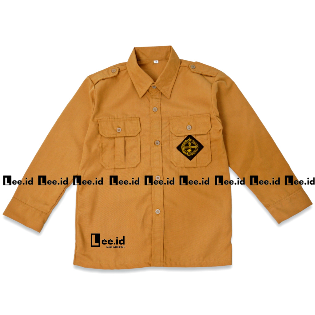 Jual Baju Pramuka laki Lengan Panjang Seragam Sekolah SD SMP SMA Baju Pramuka laki Penggalang ...