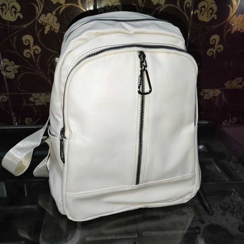 Jual REALPIC MDM275 TAS RANSEL PUTIH TULANG BEIGE BROKEN WHITE | Shopee ...