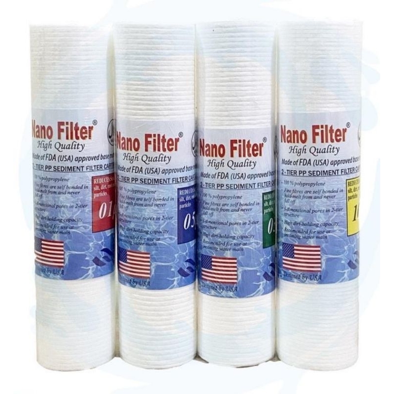 Jual CARTRIDGE FILTER AIR /WATER FILTER SPUN / SEDIMENT FILTER 10"/NANO ...