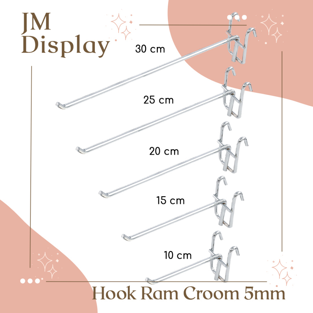 Jual Cantolan ram besi hook ram gantungan display pajangan aksesoris ...