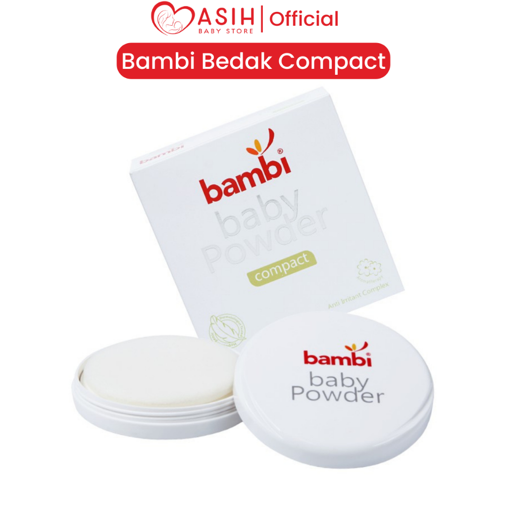 Jual Bedak Bayi Padat Bambi Baby Compact Powder 40gr dan Refill ...
